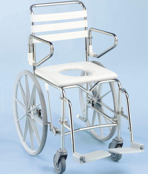 Ausnew Home Care | Mobile Shower Commode Self Propelled - Wide